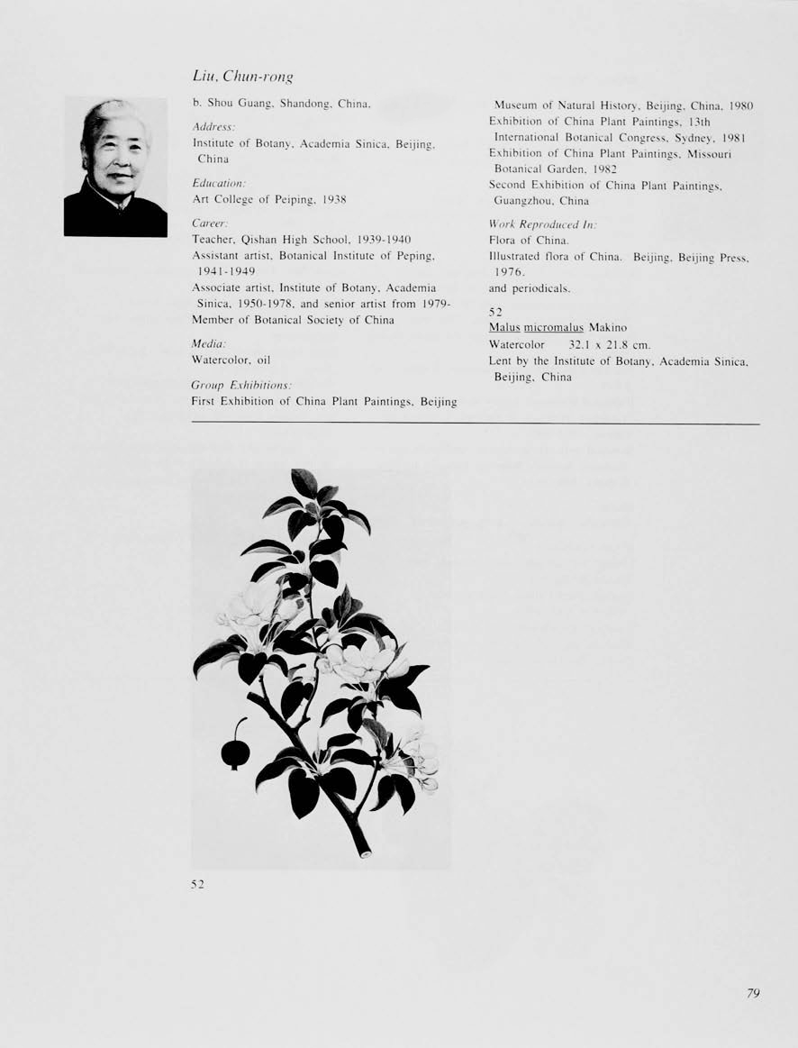 Liu, Chun-rong | Catalogue of the International Exhibition of Botanical ...