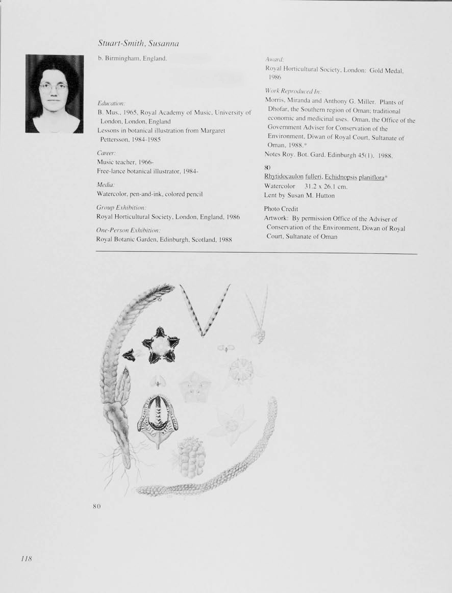 Stuart-Smith, Susanna | Catalogue of the International Exhibition of Botanical Art & Illustration